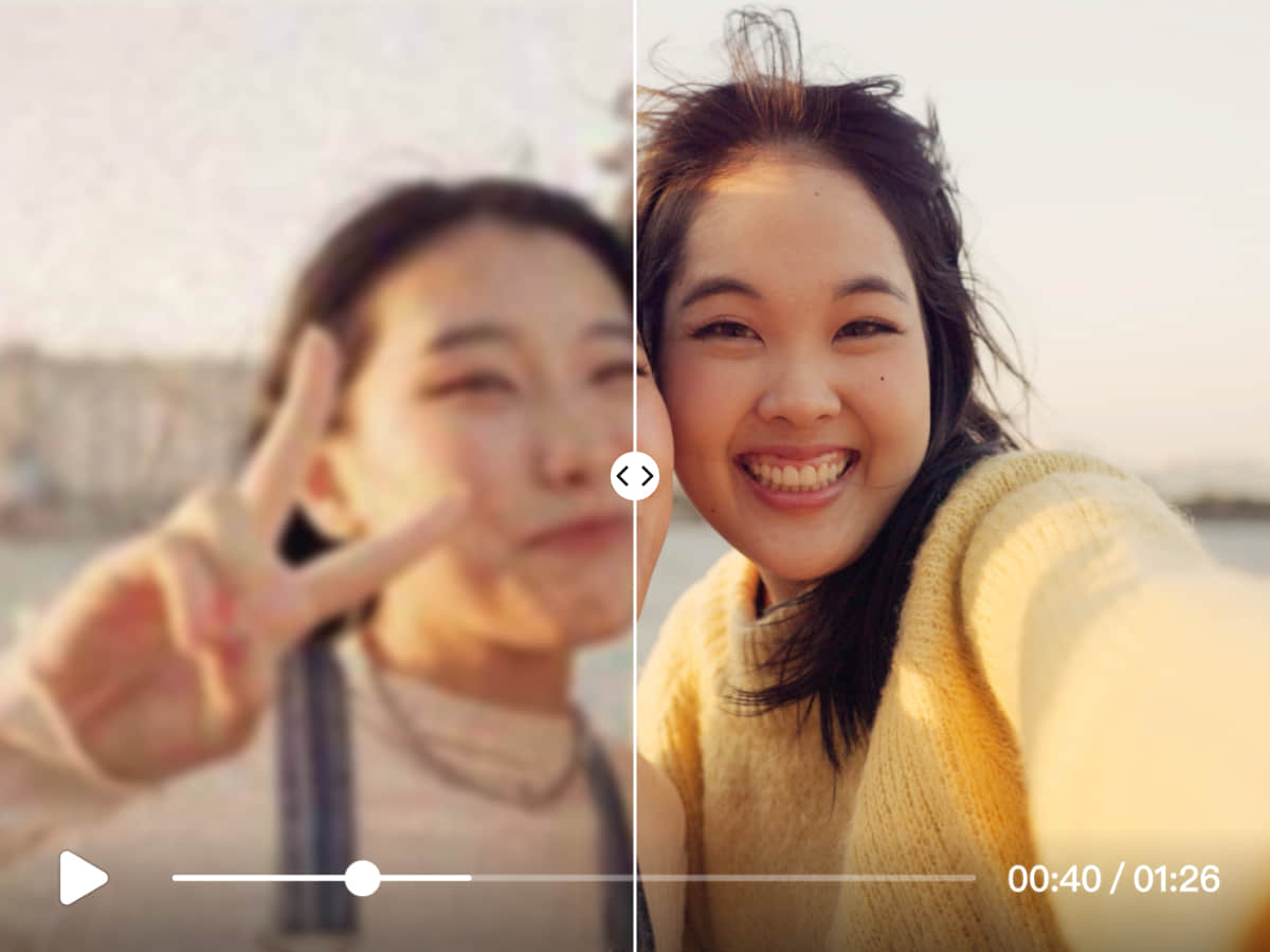 AI動画高画質化機能 | BeautyPlusで動画の画質を高画質化